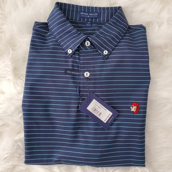 Peter Millar | Shirts | New Peter Millar Pirates Logo Golf Polo ...